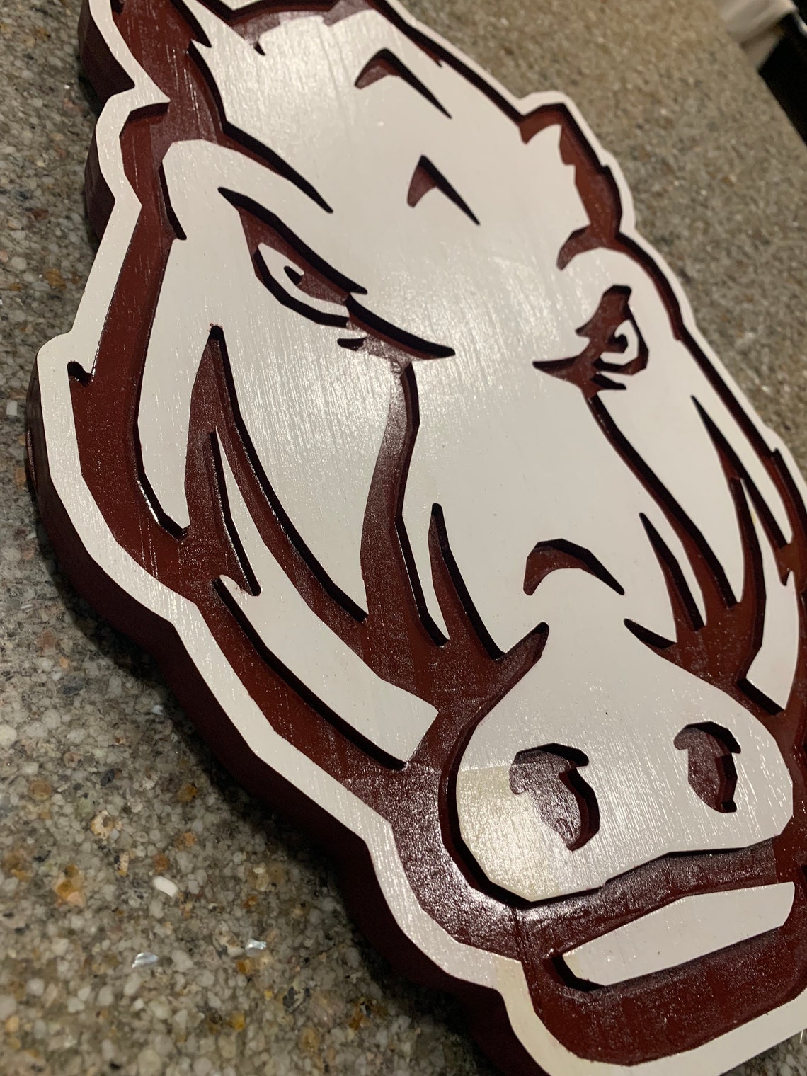 Arkansas Razorbacks Hog Head Sign - Etsy