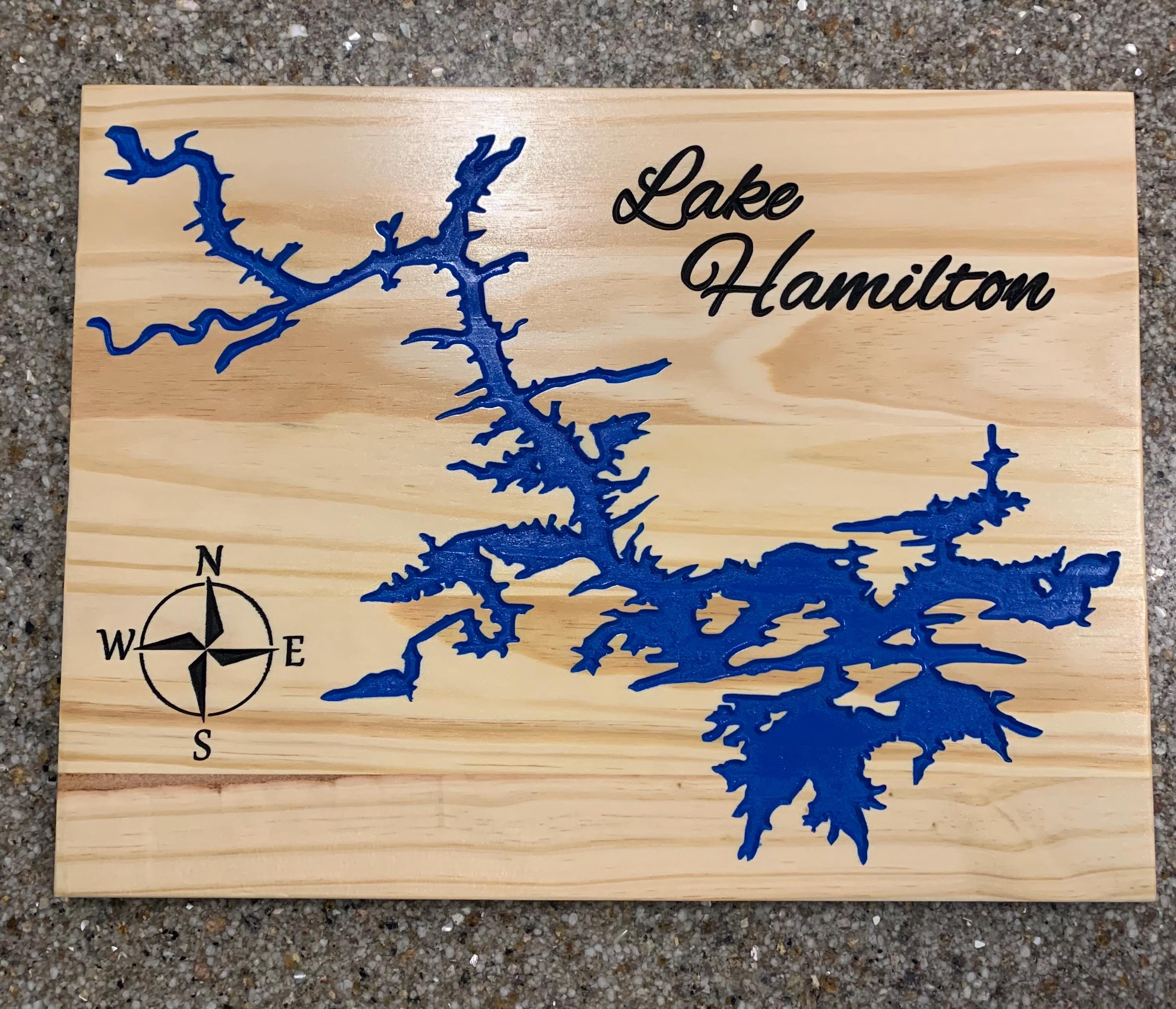 Lake Hamilton Map Sign - Etsy