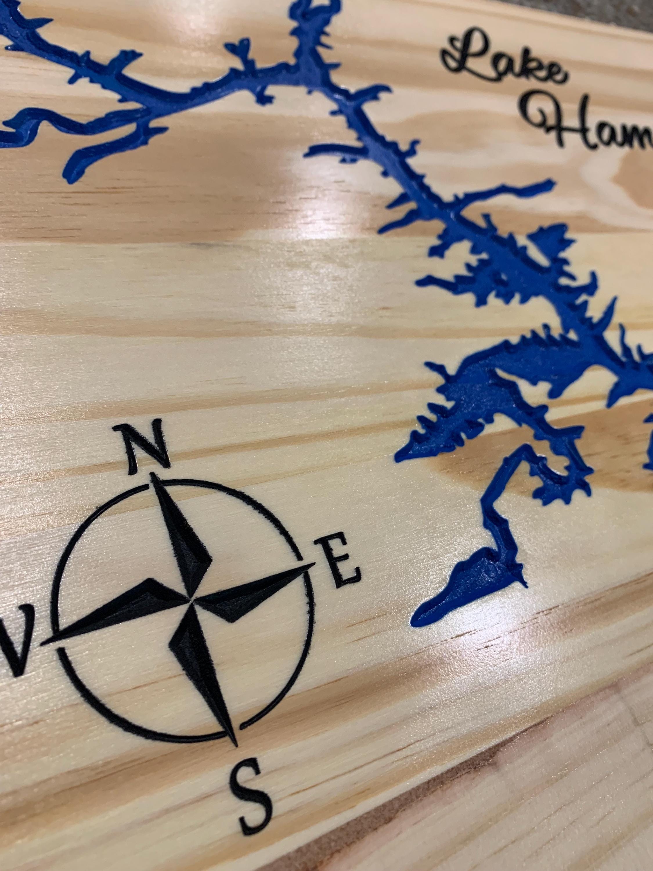 Lake Hamilton Map Sign - Etsy