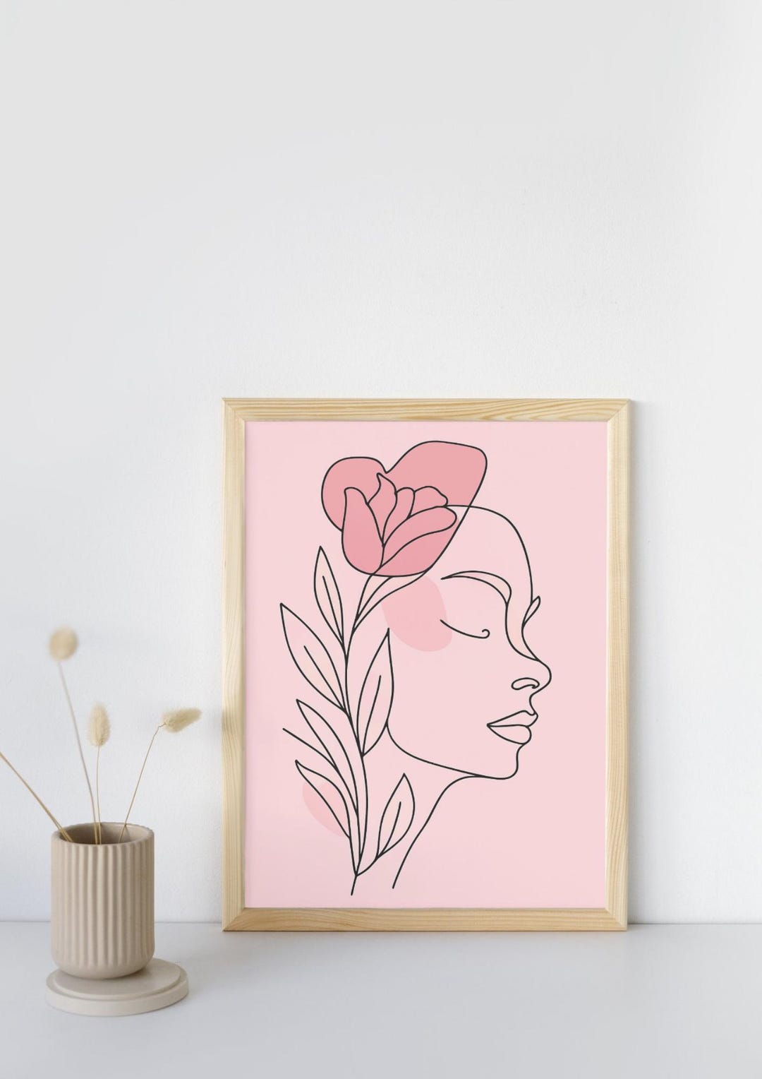 Minimalist Woman Line Art Print: Abstract Female Figure (digital ...