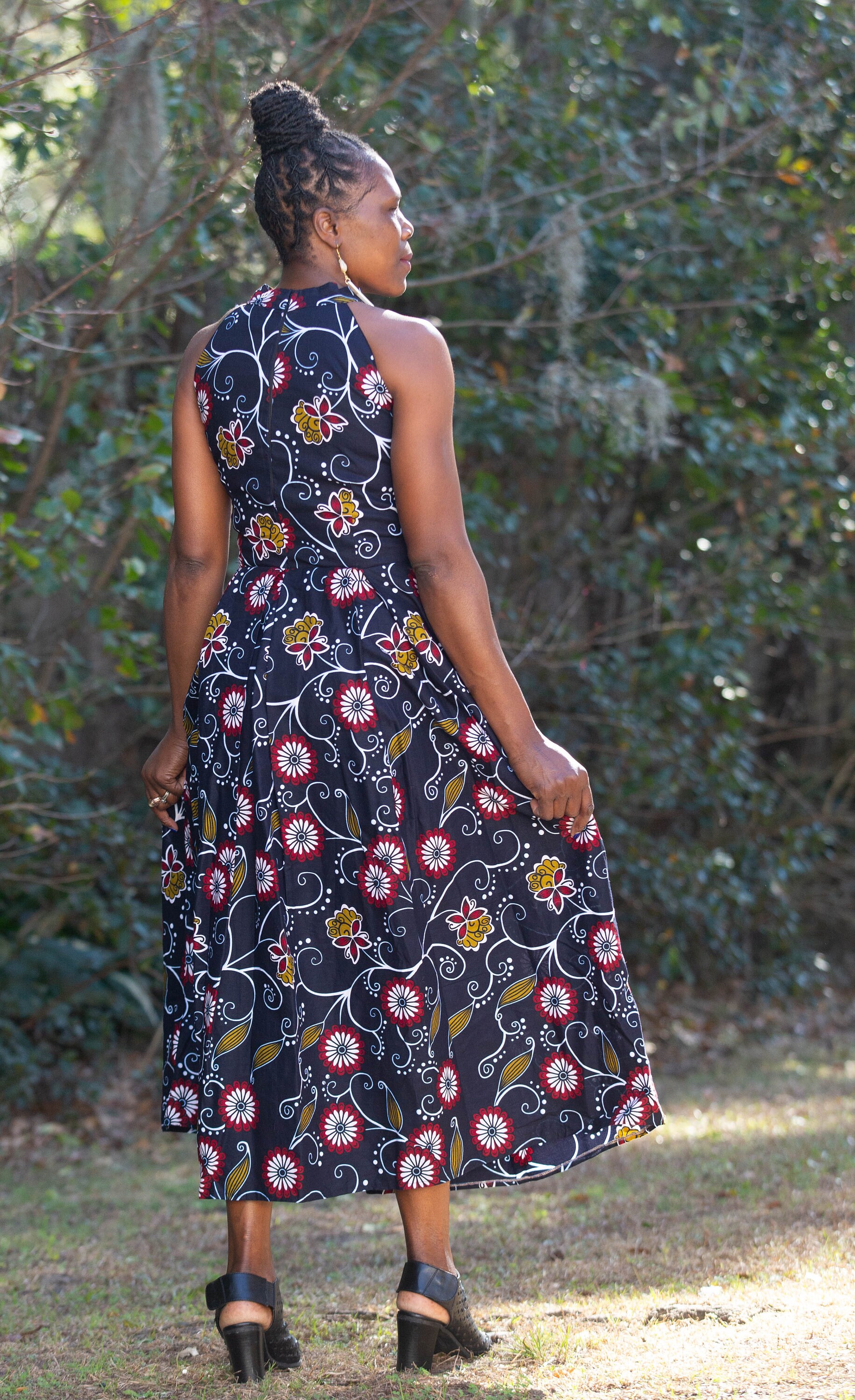 African Kitenge. Fit and Flare Dress. Women One Size. Kenyan Ethnic ...