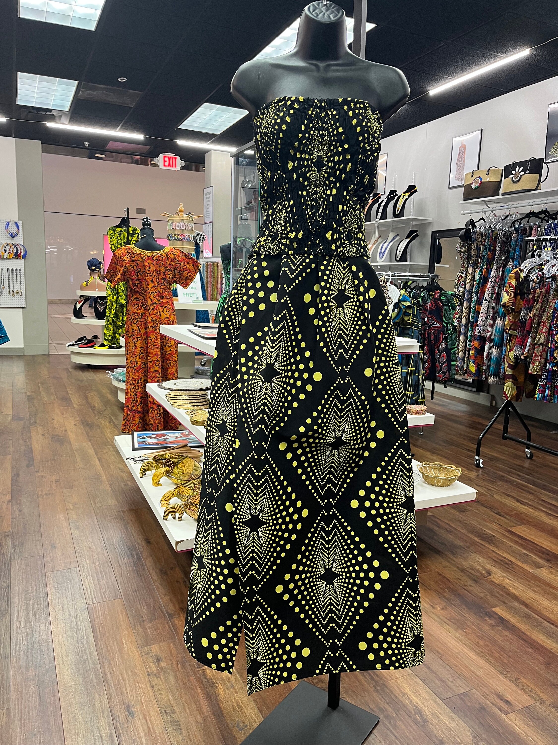 African Kitenge Top and Skirt. Kenyan Ethnic Women Dress. Kitenge ...