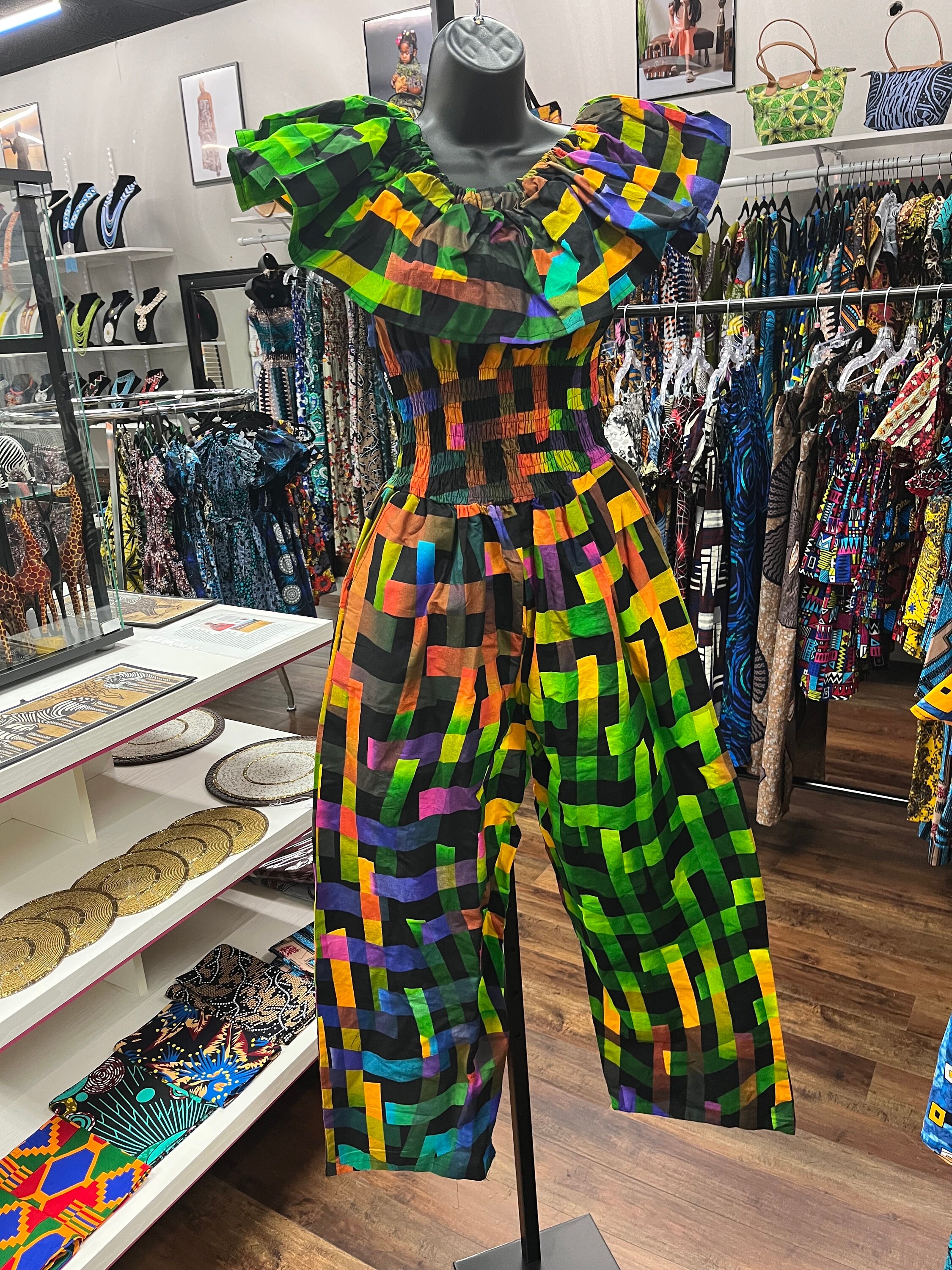 African Kitenge Jumpsuit. Women One Size. Kenyan Ethnic Women Jumpsuit ...