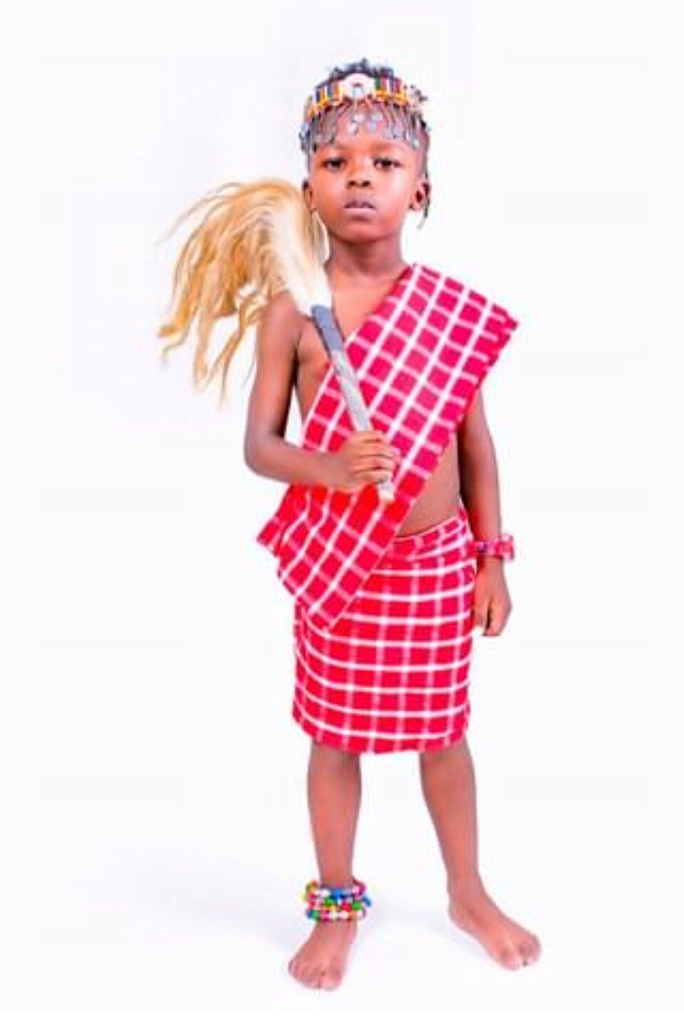 African Maasai Shuka Outfit. Girls Top and Botton. Boys Shorts and Sash ...