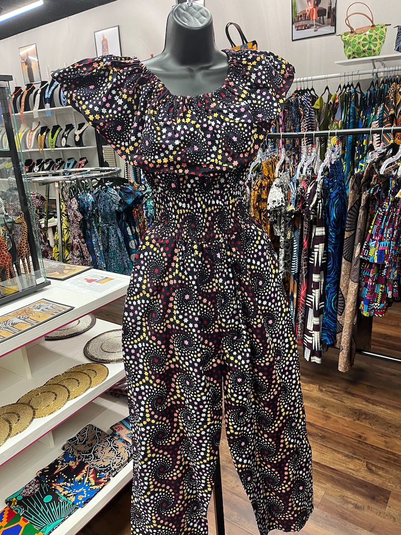 African Kitenge Jumpsuit. Women One Size. Kenyan Ethnic Women Jumpsuit ...