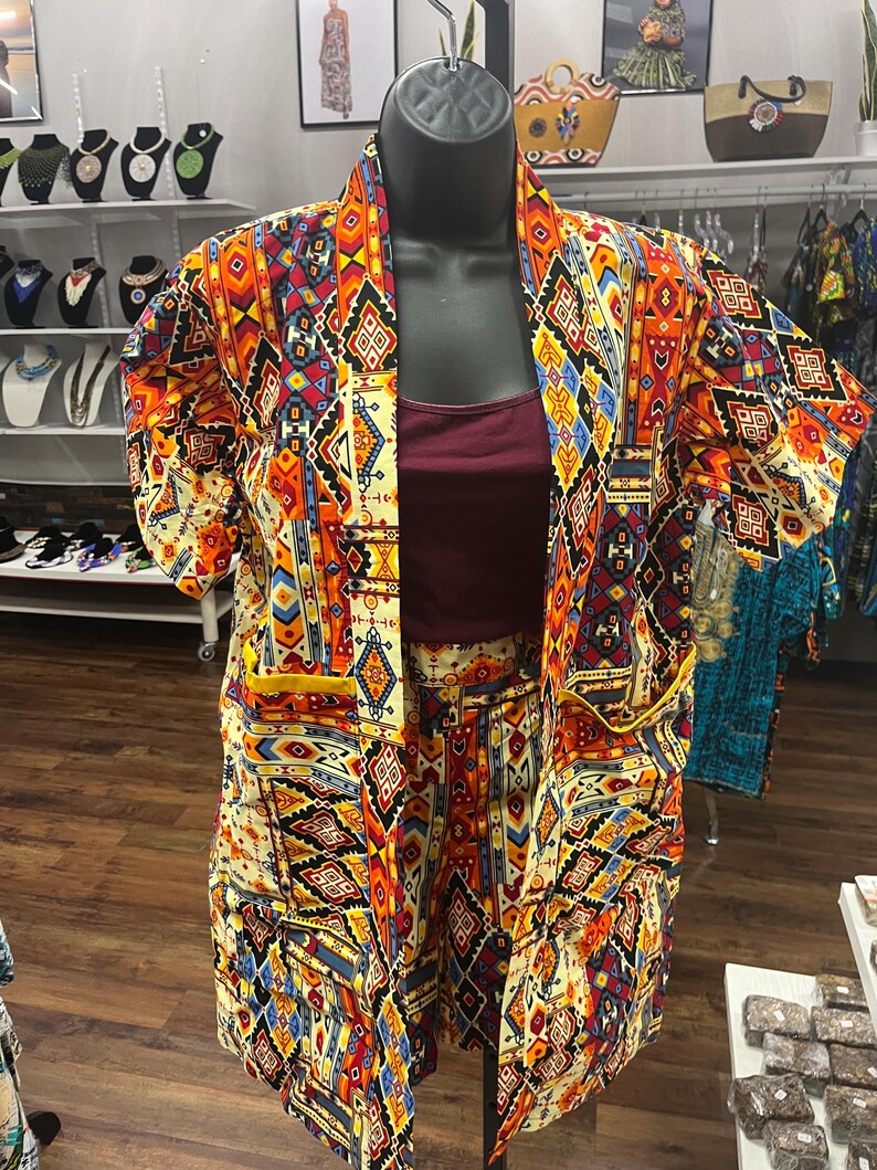Kitenge Shorts and Top Outfit: African Print Set - Etsy