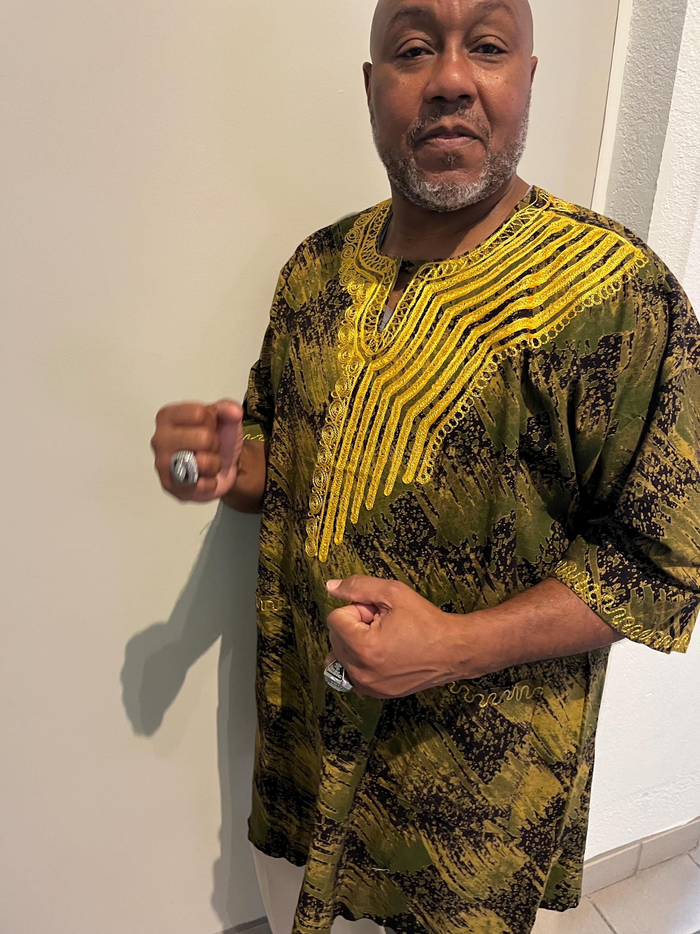 African Fabric Kitenge. Men One Size. Kenyan Dashiki Men Shirt. - Etsy