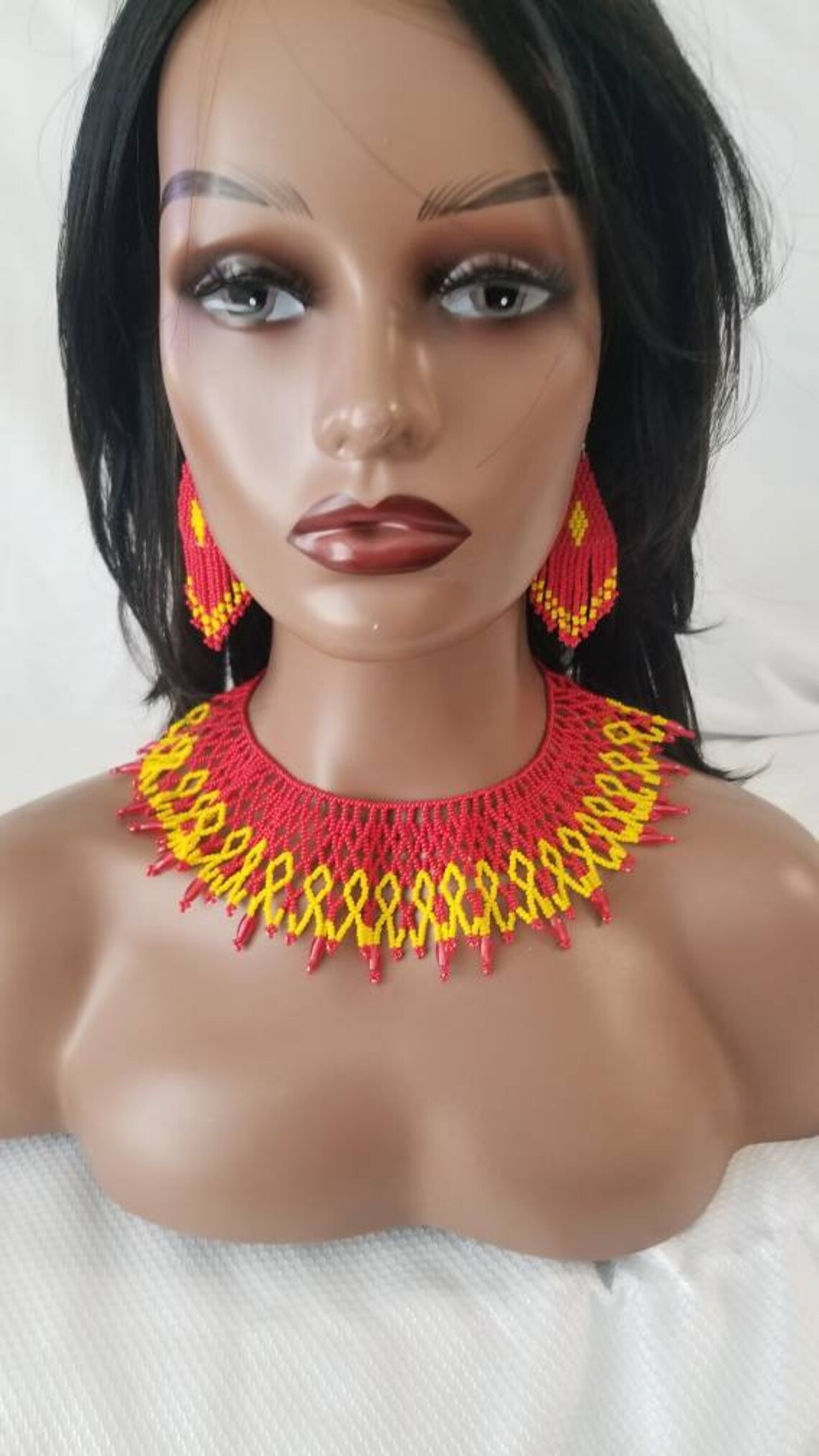 A Colorful Maasai Bridal Necklace. Women Mix Necklace. - Etsy