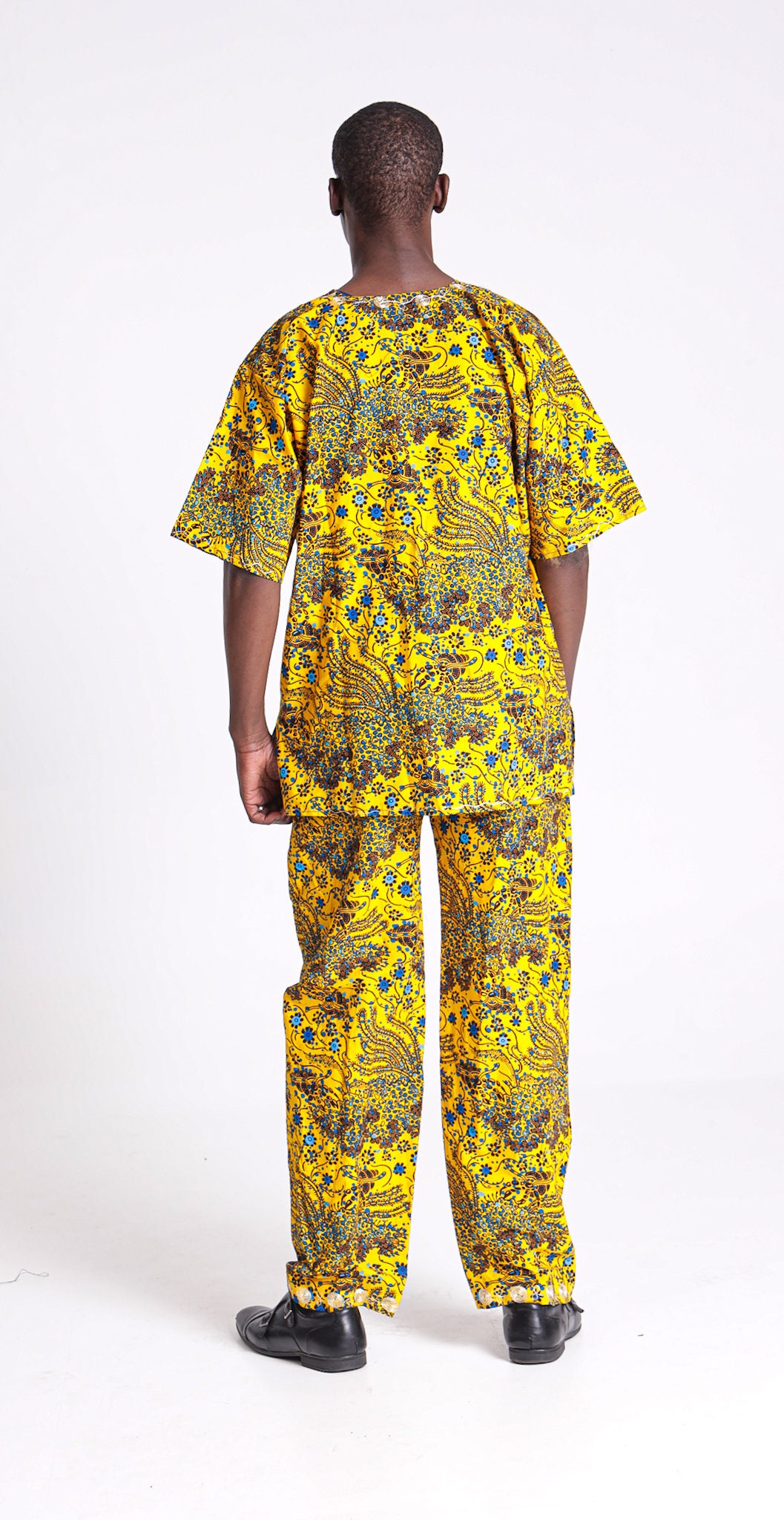 African Kitenge Men's Suit: Mixed Color Matching Outfit - Etsy