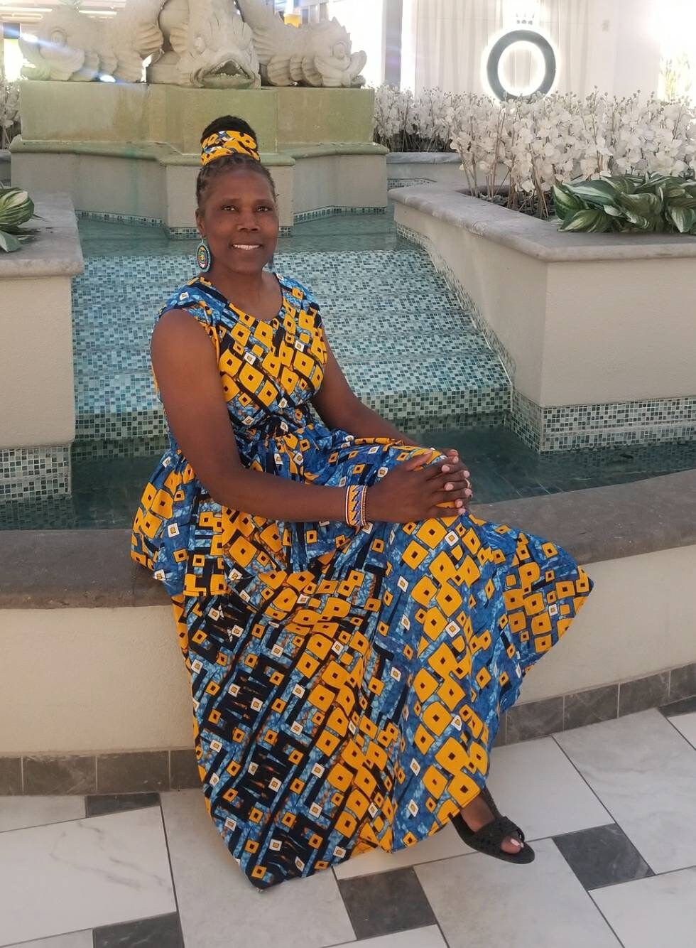 African Kitenge. Women One Size. Kenyan Ethnic Women Dress. Kitenge ...