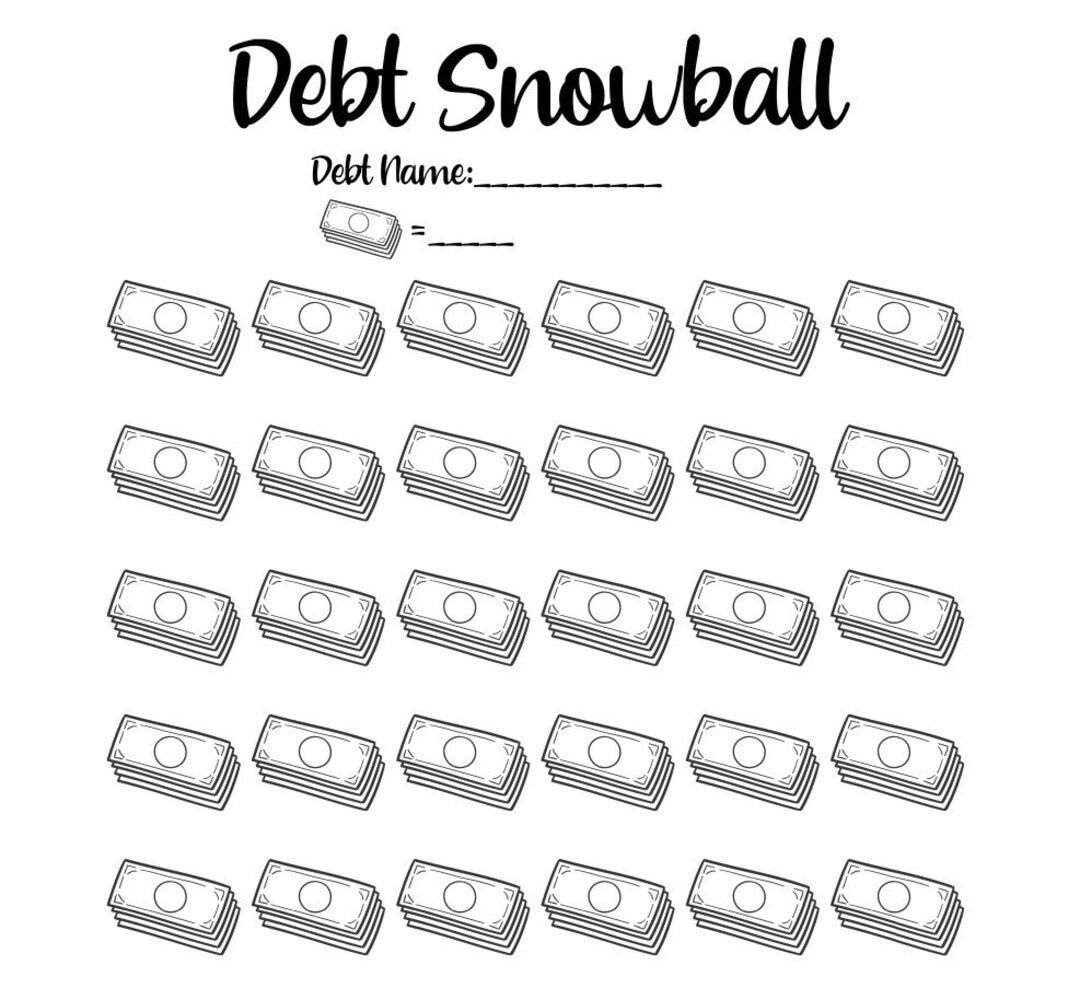 Loan Payoff Tracker | Printable Debt Snowball Sheet | Visual Debt ...