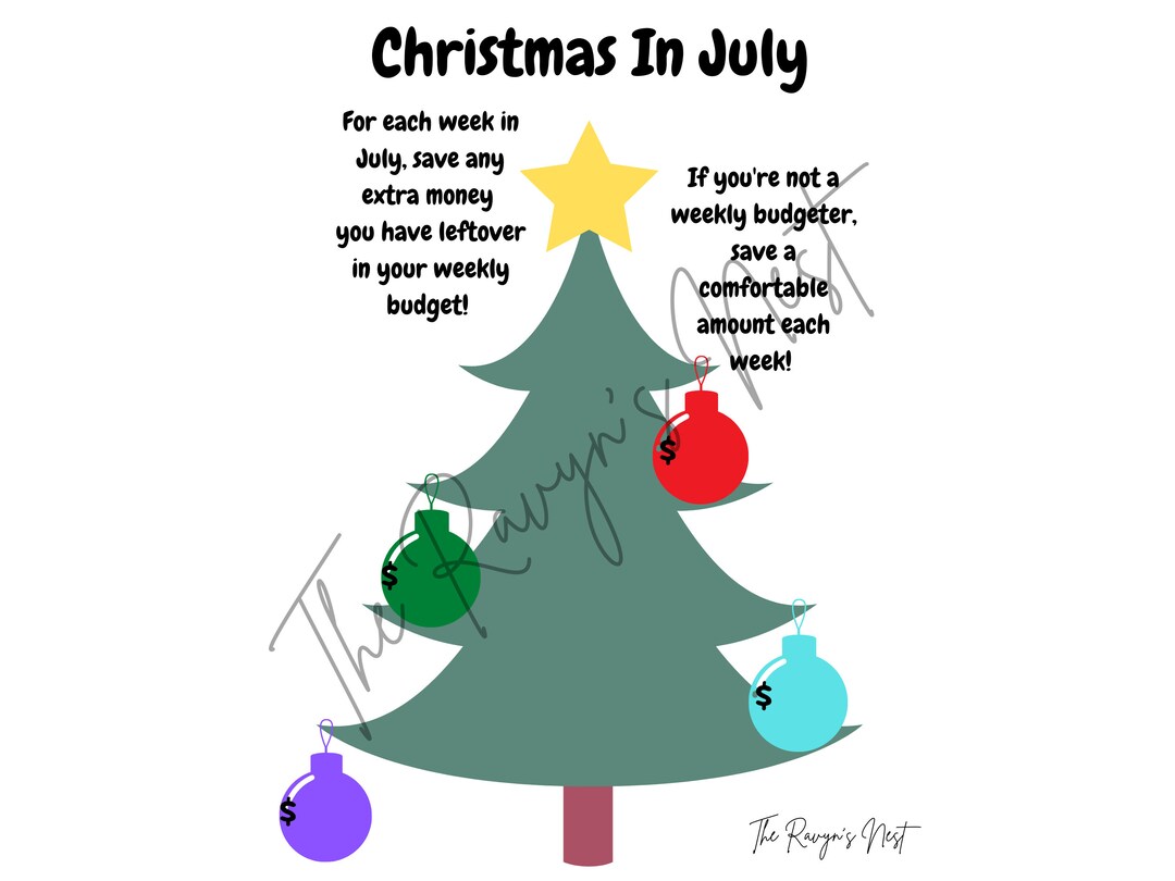 Christmas in July Savings Challenge | Printable Weekly Budget Tracker ...