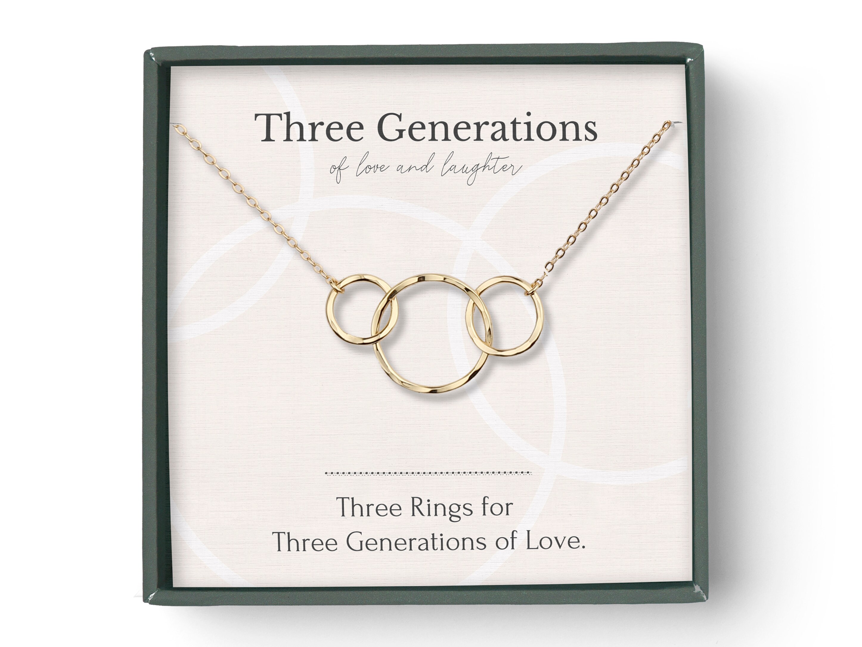 Three Generations necklace Mother Daughter Grandmother 3 | Etsy