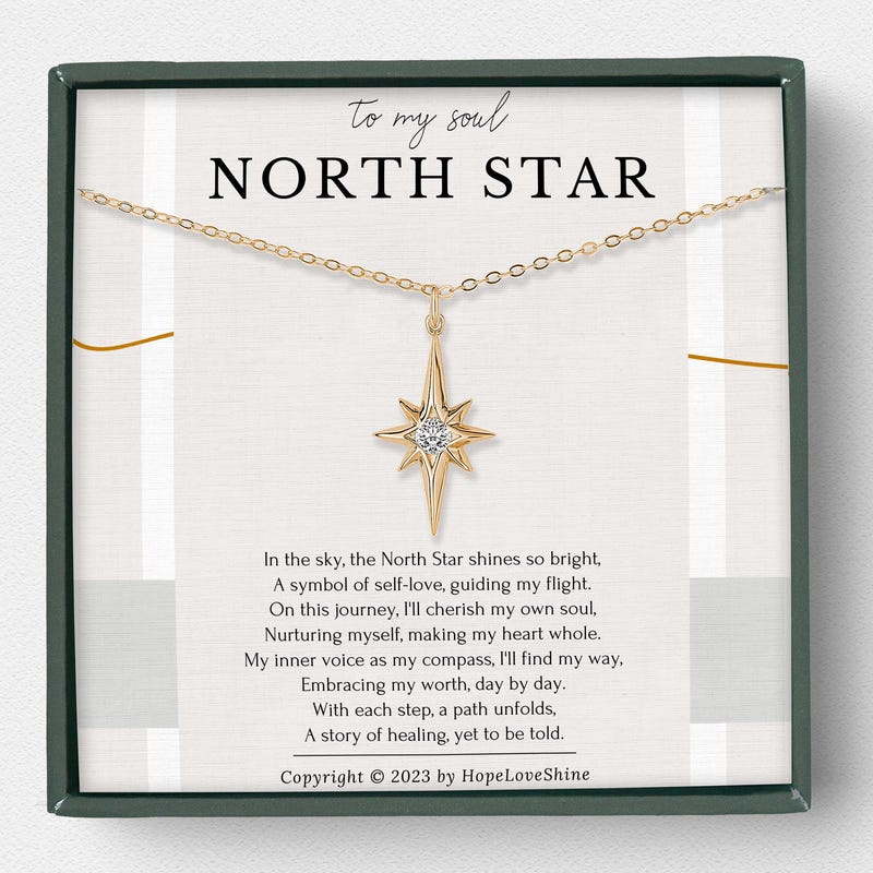 North Star Necklace - Etsy