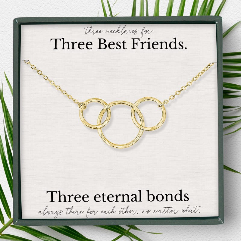 3 Best Friend Pendant Necklace - Etsy