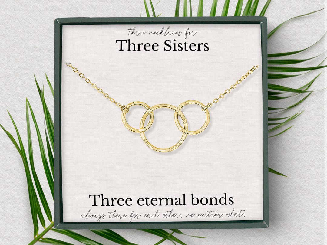 Sisters Necklace for 3 | Sister Gift From Sister Birthday | Big Sister ...