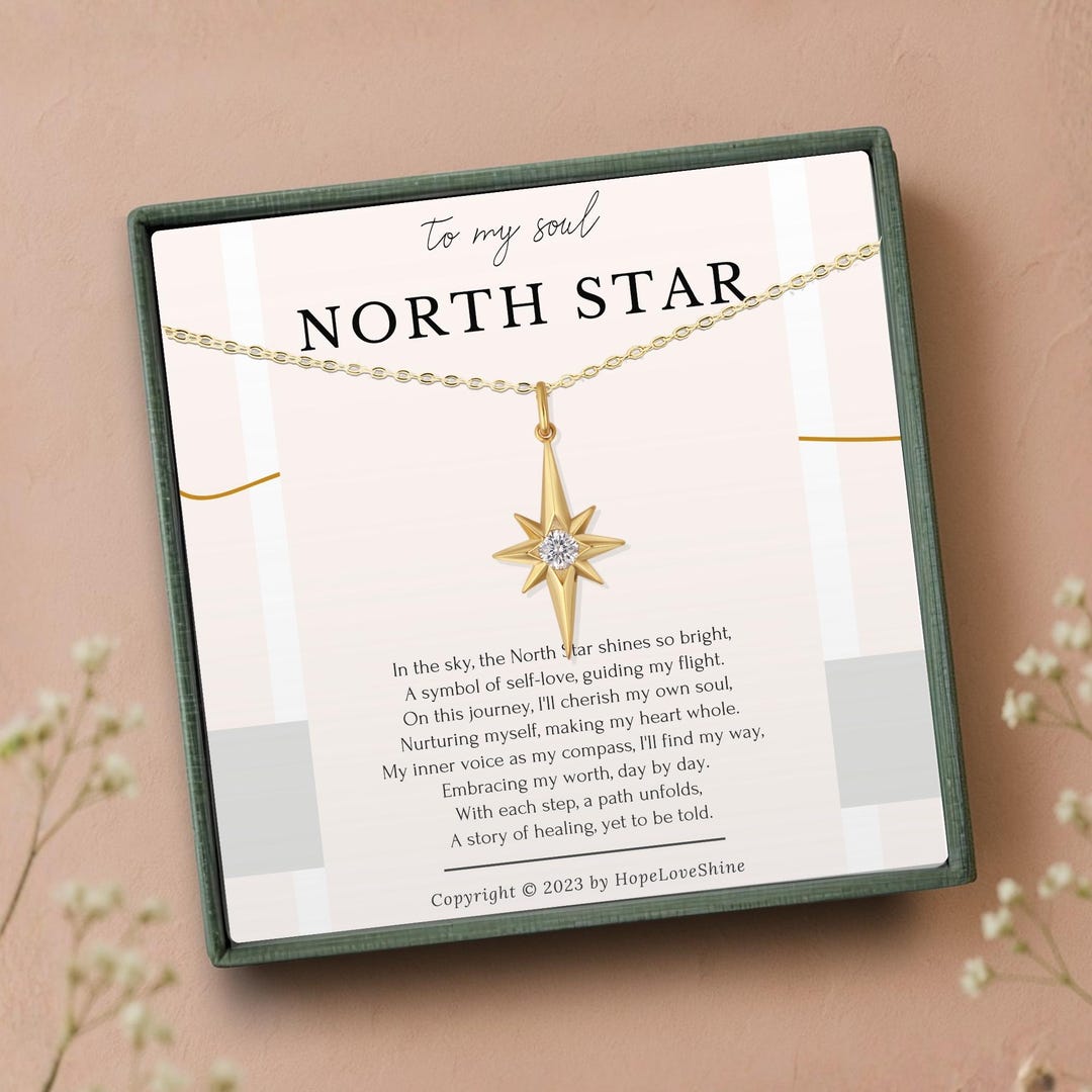 North Star Necklace Gold and Silver | Bff Jewelry | Self Love Necklace ...