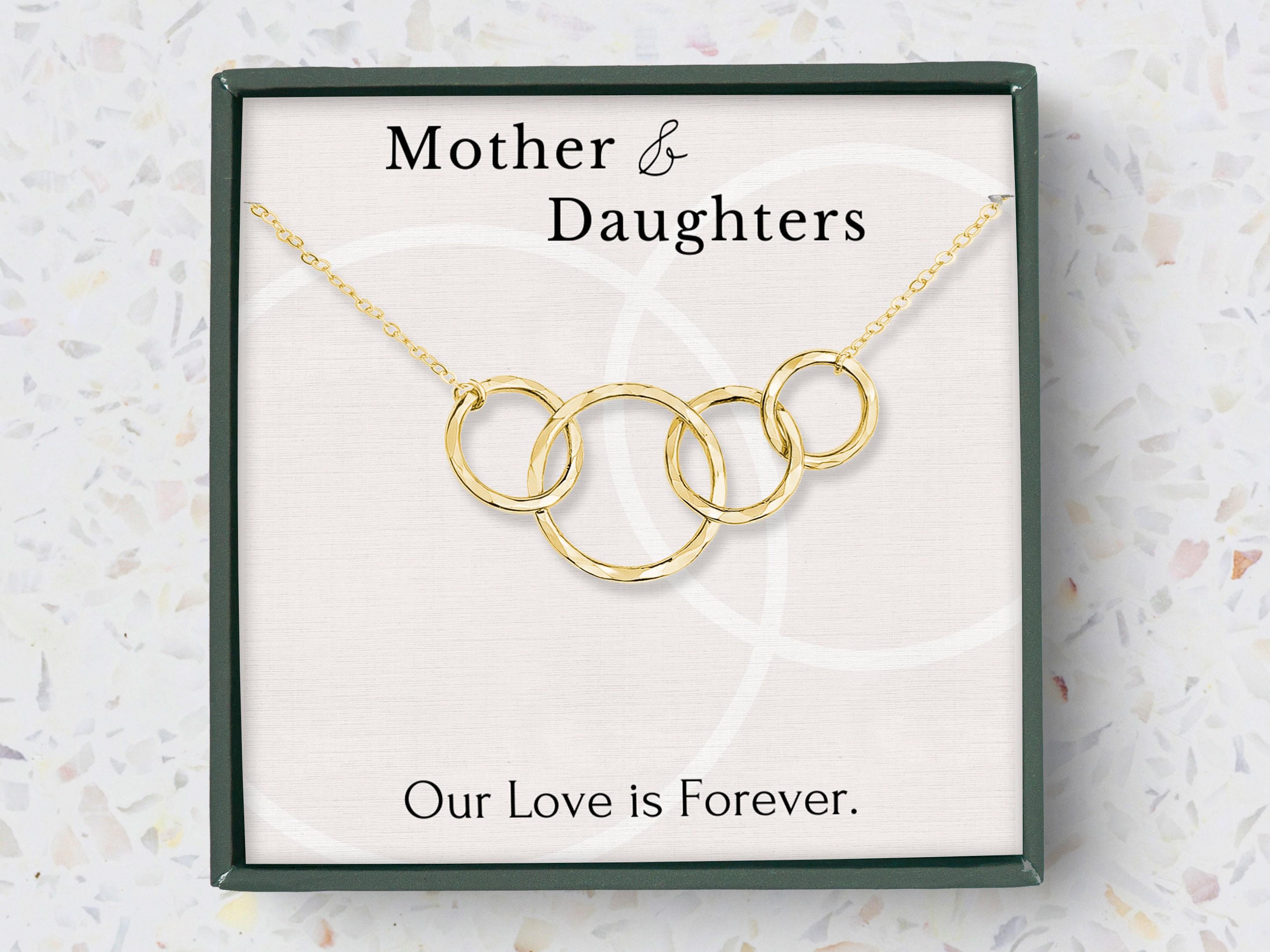 Mom with 3 daughters gift Mothers day gift for mom To my mom necklace Gift for mom from daughter Jewelry for mom birthday