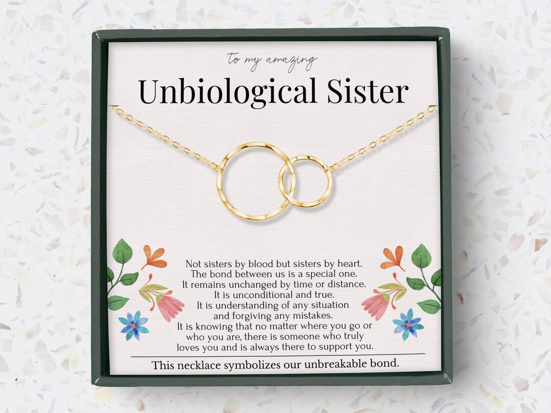 Unbiological Sister Necklace Gift Friendship Necklaces Silver and Gold ...