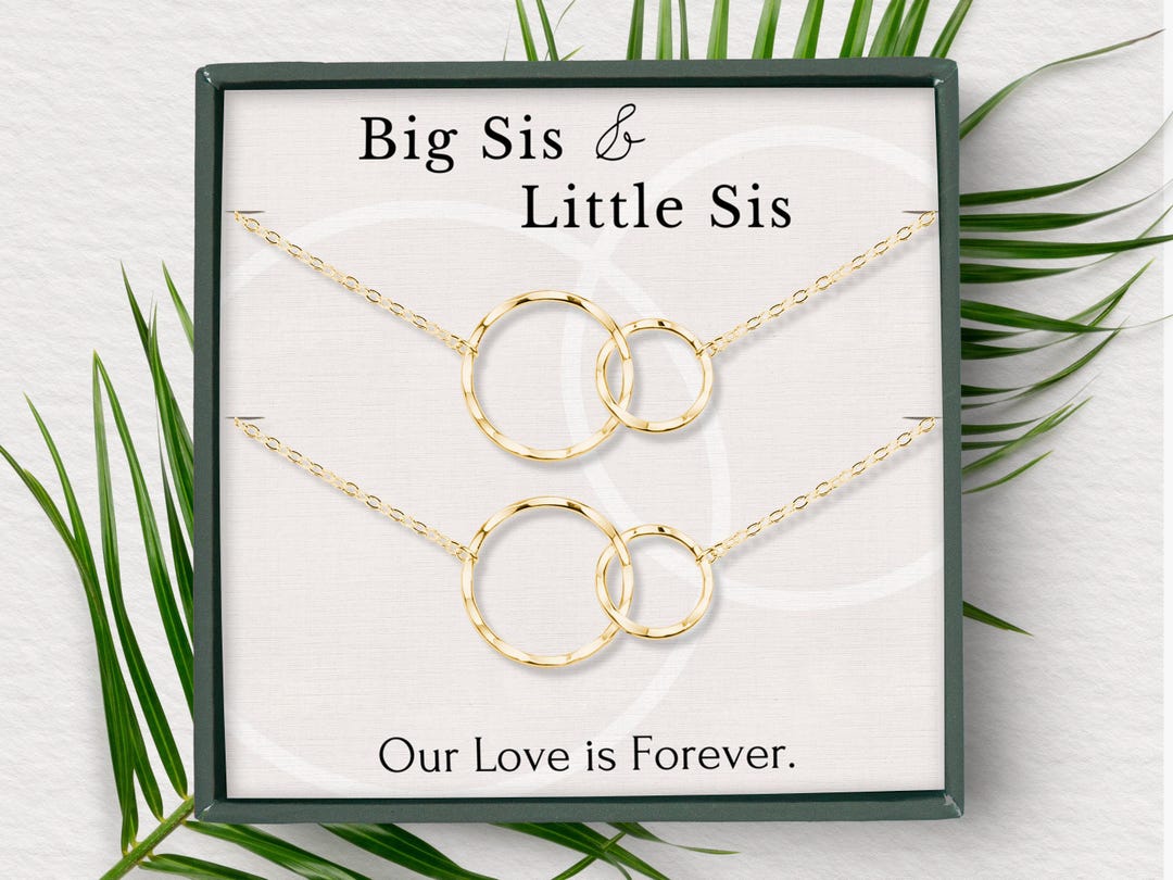Big Sis Lil Sis Necklace Set, Sister Necklace Set for 2, Big Sister ...