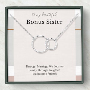Bonus Sister Wedding Gift Bonus Sister Friendship Necklace | Etsy