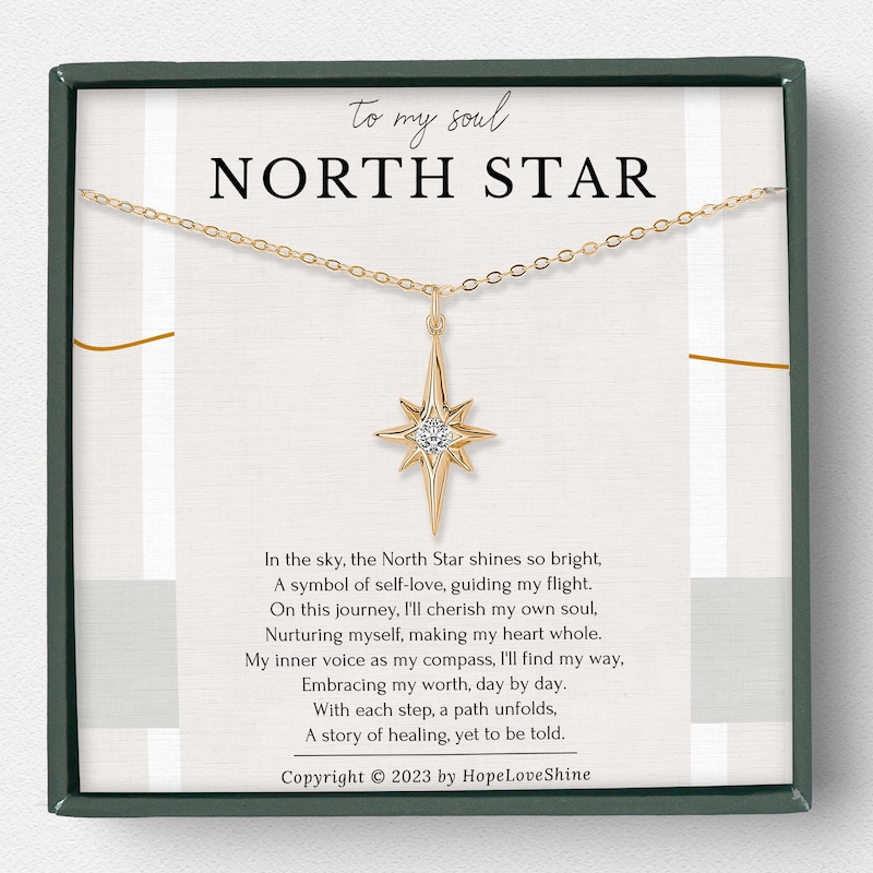 North Star Necklace - Etsy