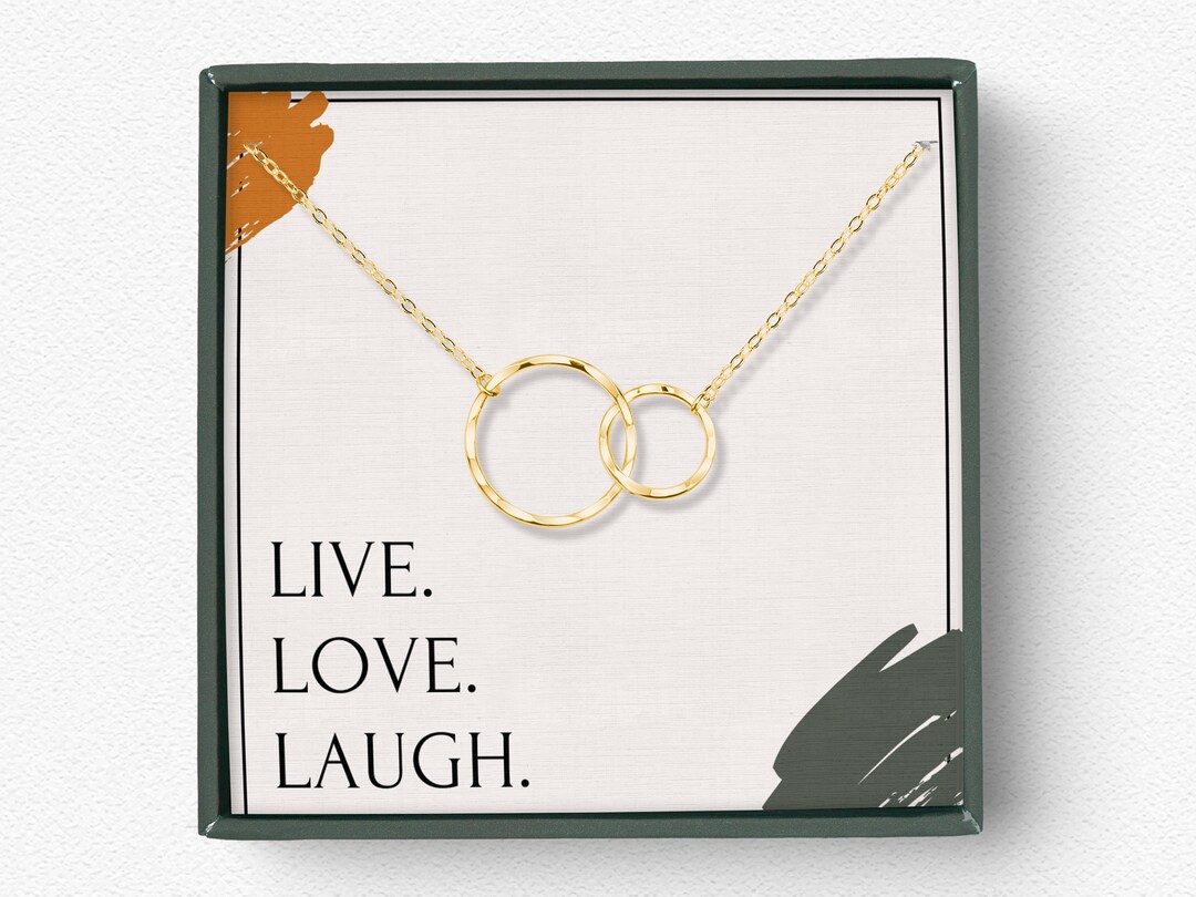 Affirmation Necklace Gifts Live Love Laugh Necklaces Positive ...