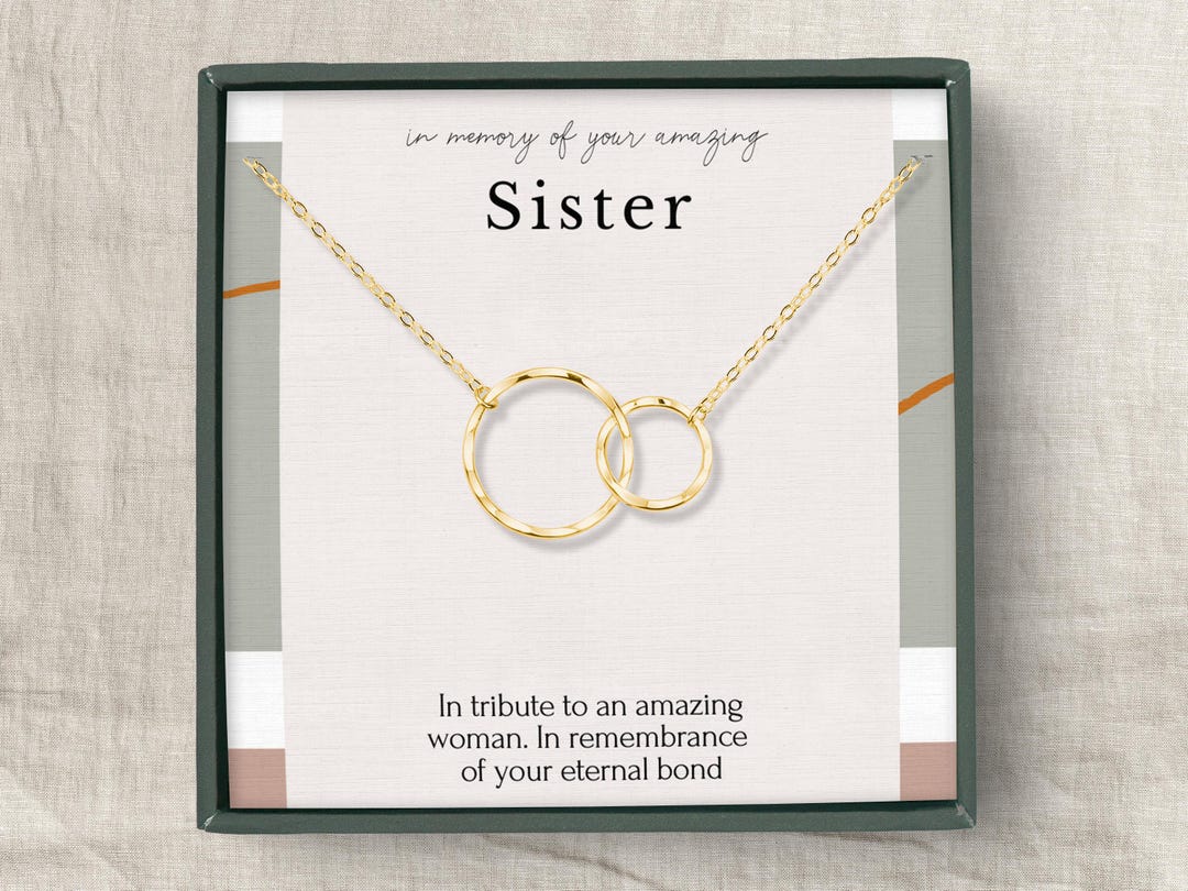 Loss of Sister Gift • Sister Remembrance Necklace • Comforting Sympathy ...
