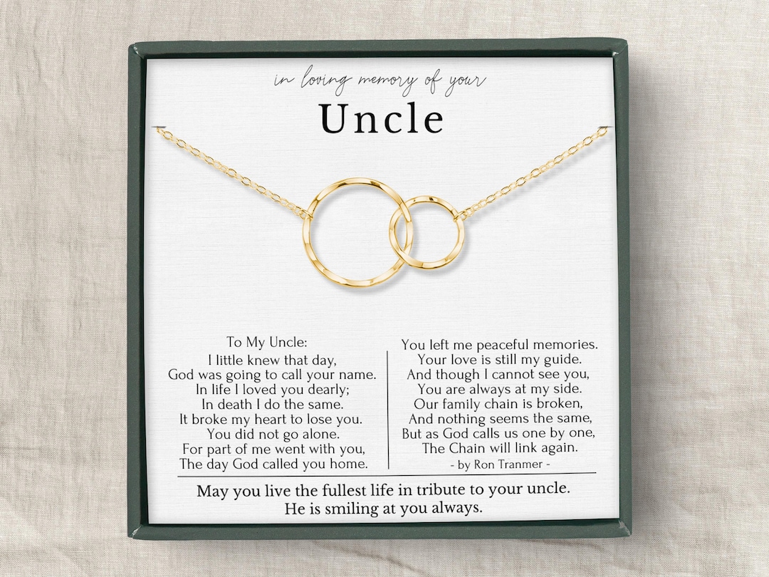 Loss of Uncle Gift | Uncle Memorial Gift | Memorial Necklace for Uncle ...