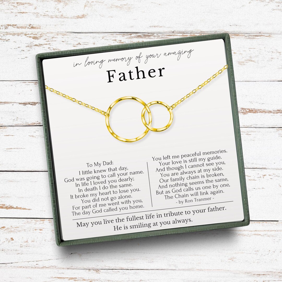 Loss of Father Gift Necklace, Sympathy Gift Loss of Father, Father ...