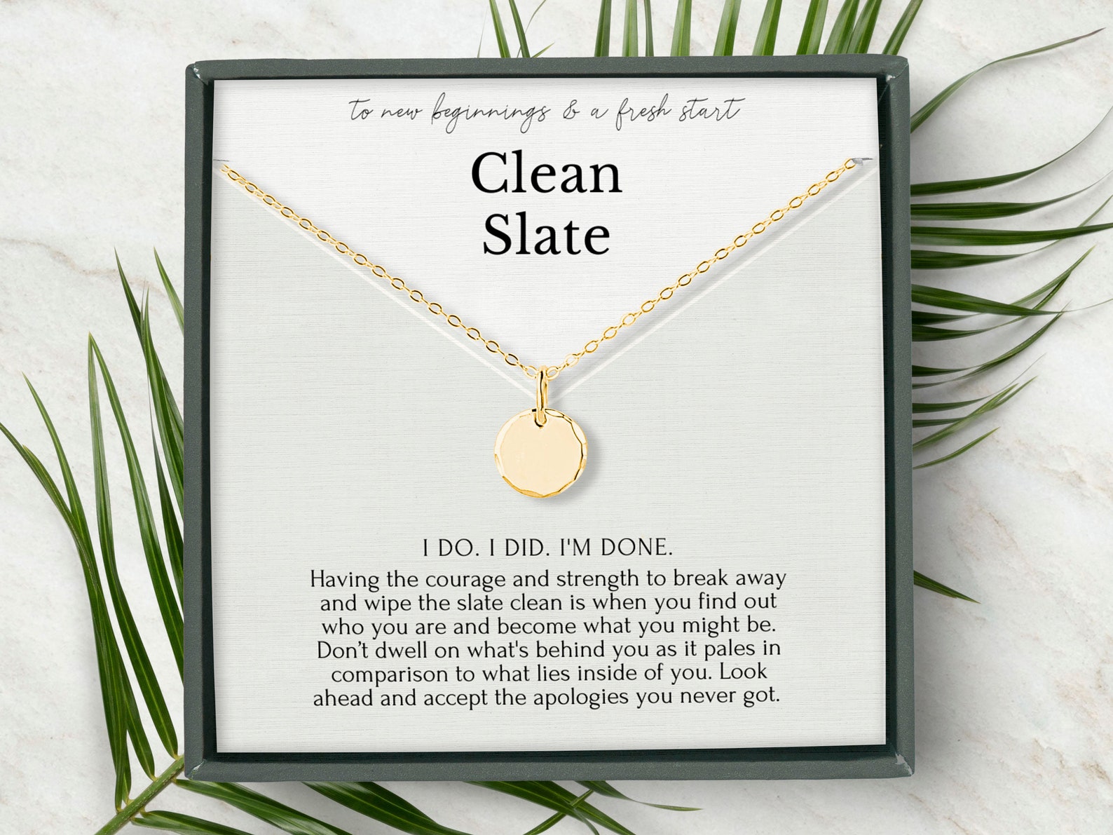 Divorce Gift for Her I Do I Did I'm Done Necklace New Beginnings Gift ...