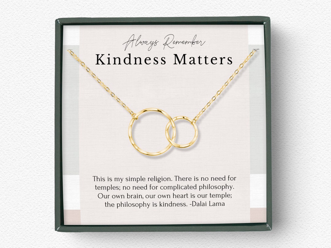 Kindness Necklace Gift Kindness Matters Jewelry Necklaces With Message ...