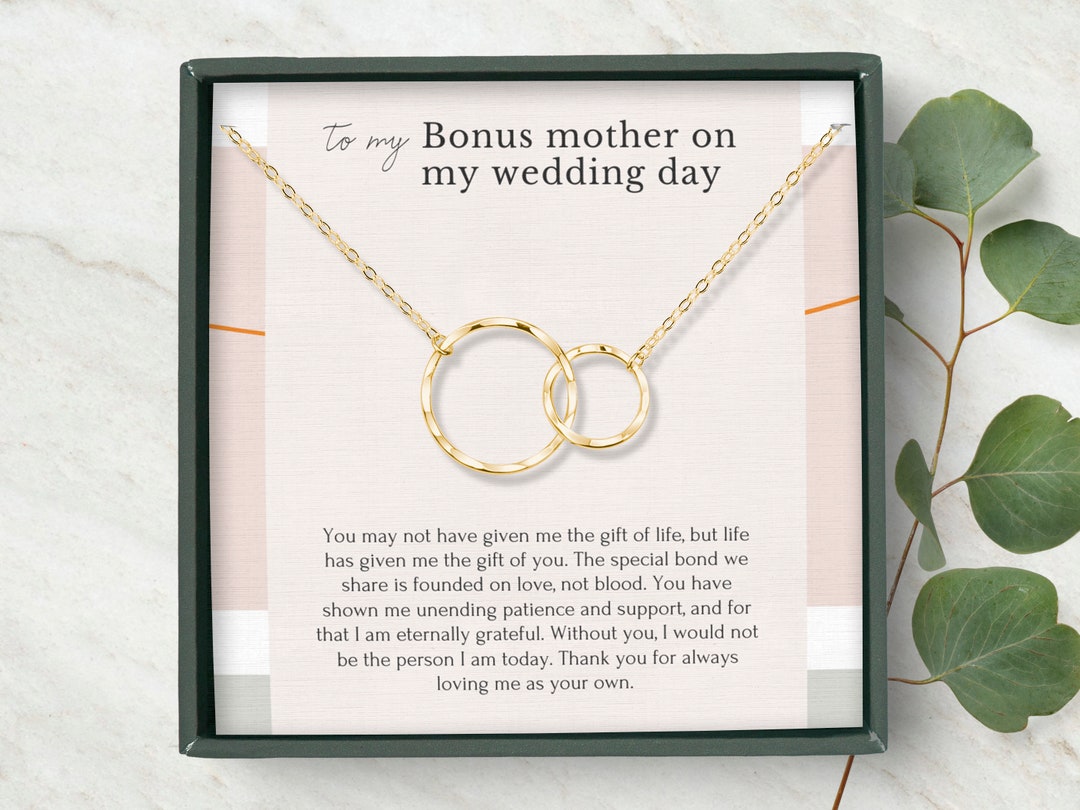 T For Stepmom On Wedding Day Bonus Mom Of The Bride Necklace Bonus
