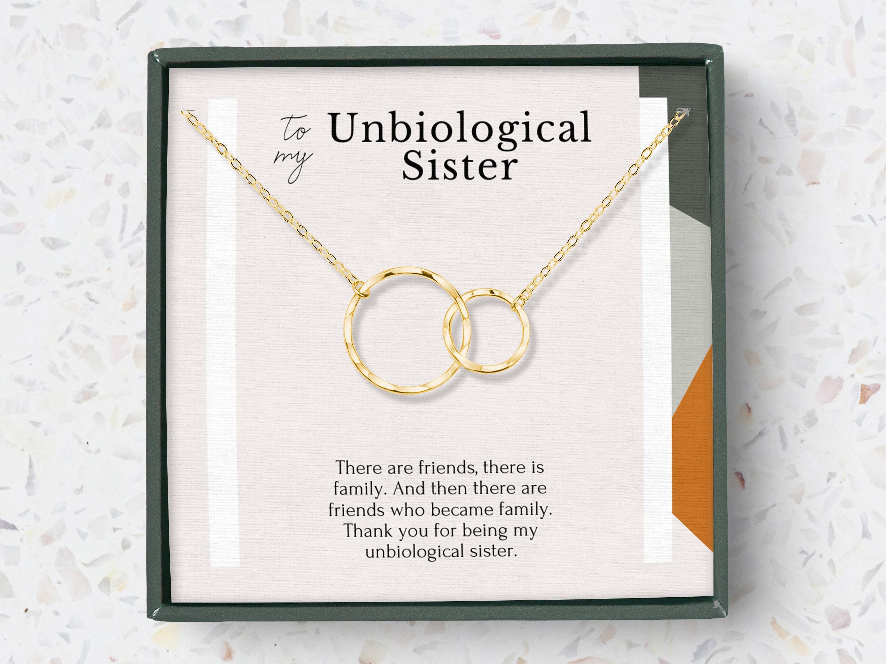 Unbiological sister necklace sterling silver store