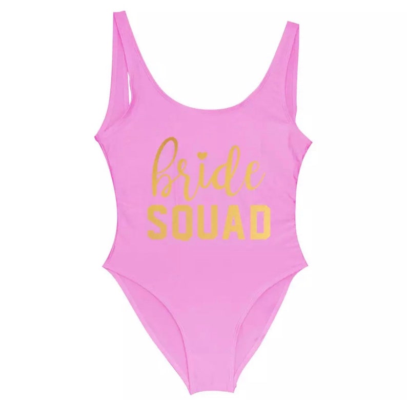 Bride Swimwear Bride Squad Swimsuit Bride One Piece - Etsy