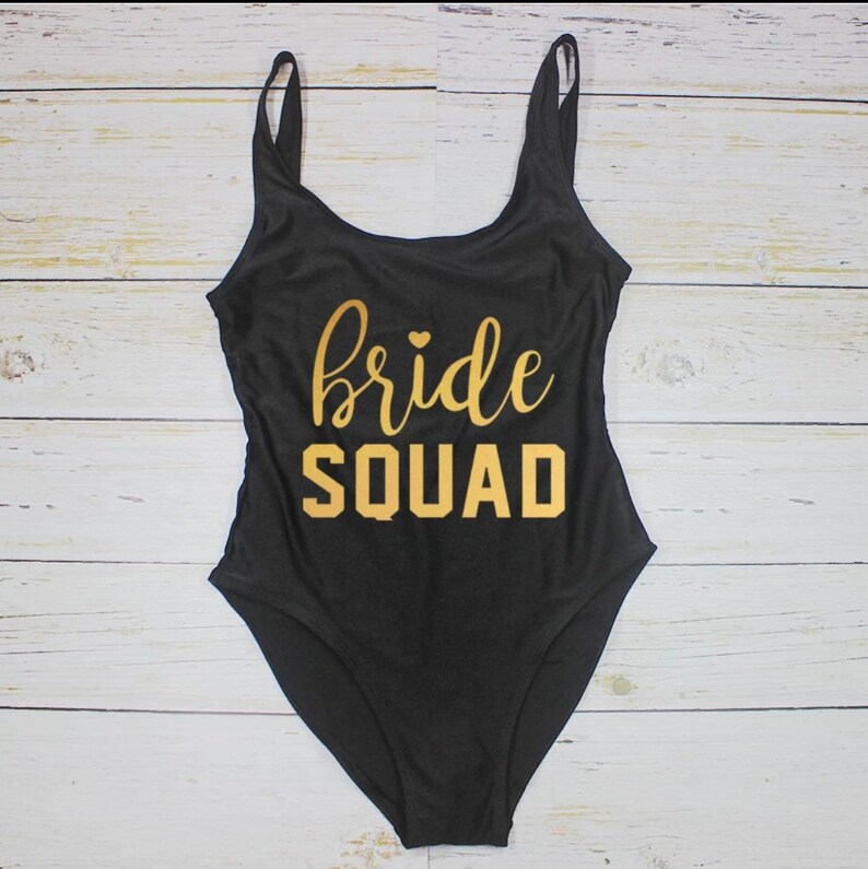 Bride Swimwear Bride Squad Swimsuit Bride One Piece | Etsy