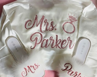 Custom Name Fluffy Slippers Personalized Gift for Best - Etsy