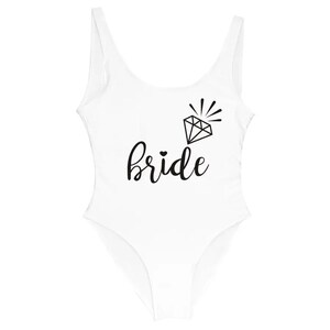 Bride Swimwear, Bride Squad Swimsuit , Bride One Piece Swimsuit ...