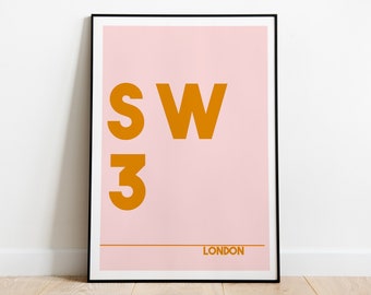 Postcode Wall Art - Etsy