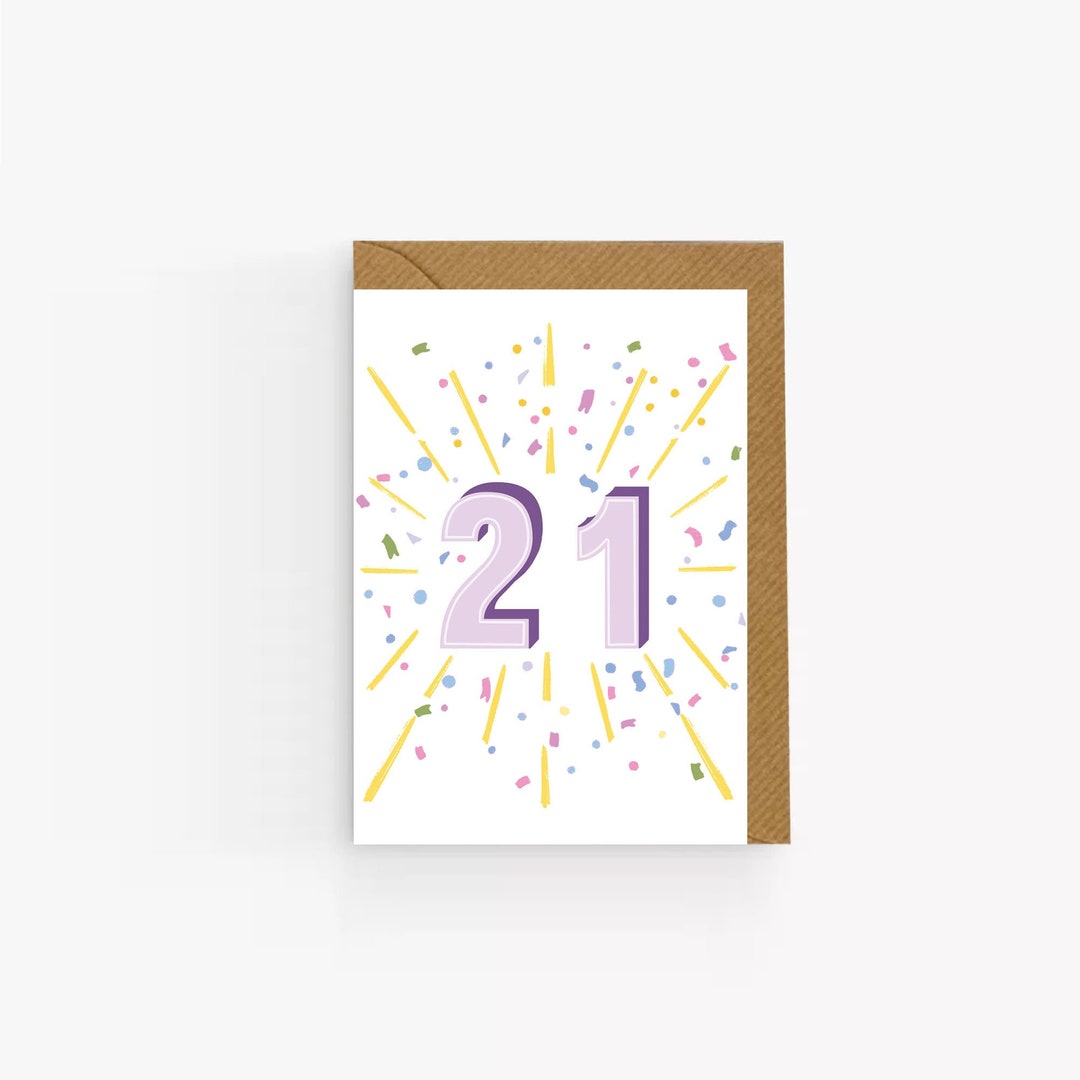 21st Birthday Card. 21st Card for Her. Twenty One Birthday - Etsy UK