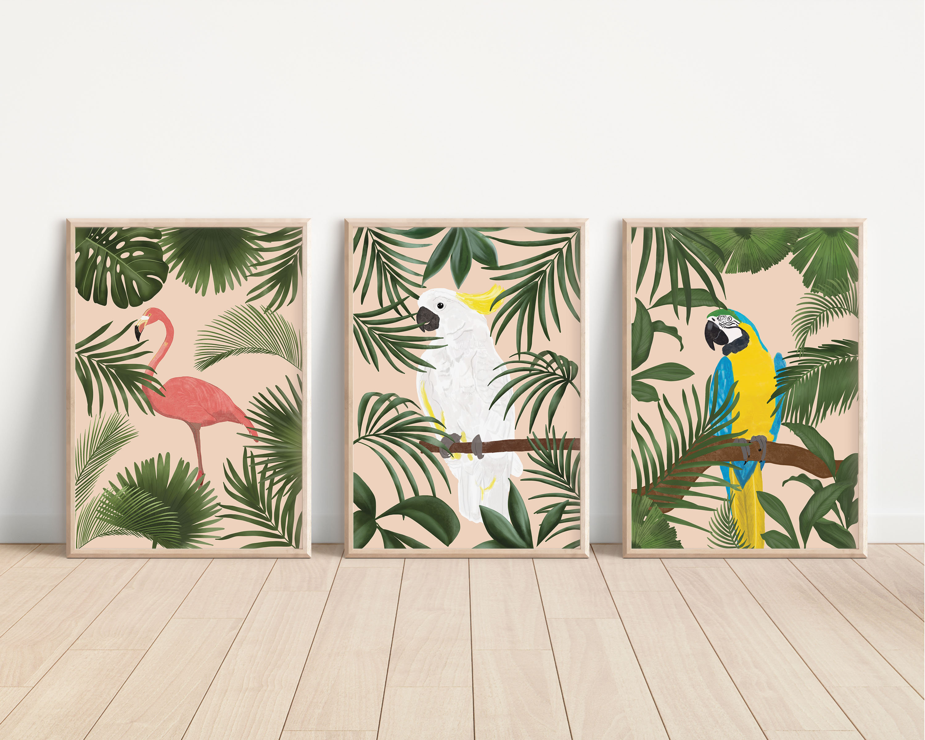 Tropical Animal Prints: Safari Nursery Wall Art, Set of 3, Christmas ...