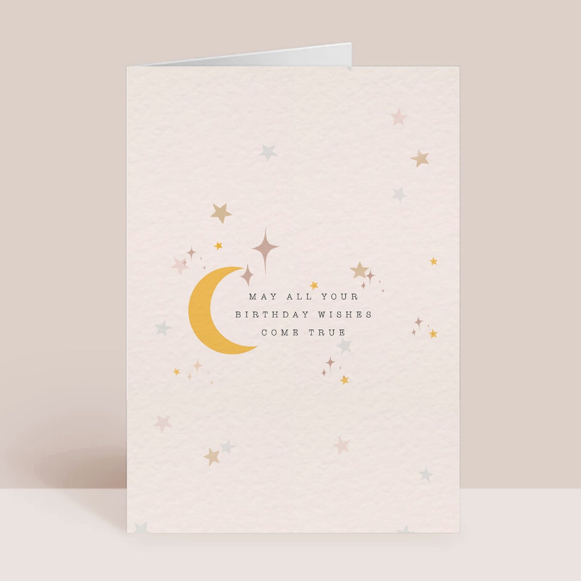 Birthday Wishes Card. Happy Birthday Card With Stars. Cute | Etsy