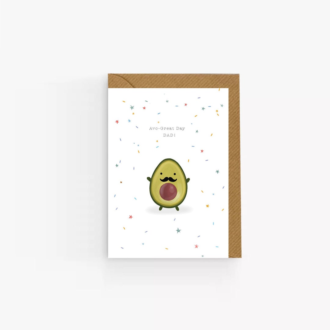 Funny Avocado Father's Day Card: Avo-great Day Dad! - Etsy