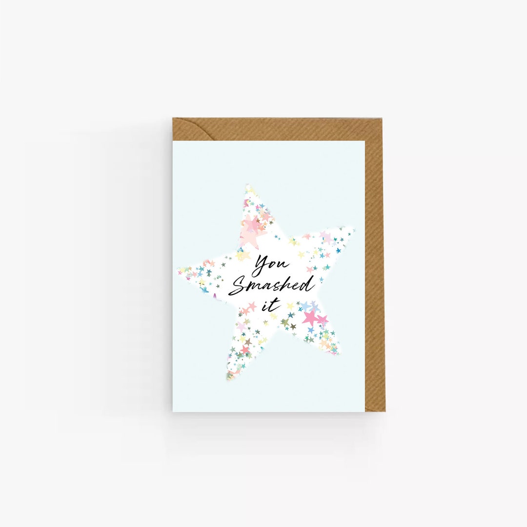 You Smashed It Card. Well Done Card. Congratulations New Job Card ...