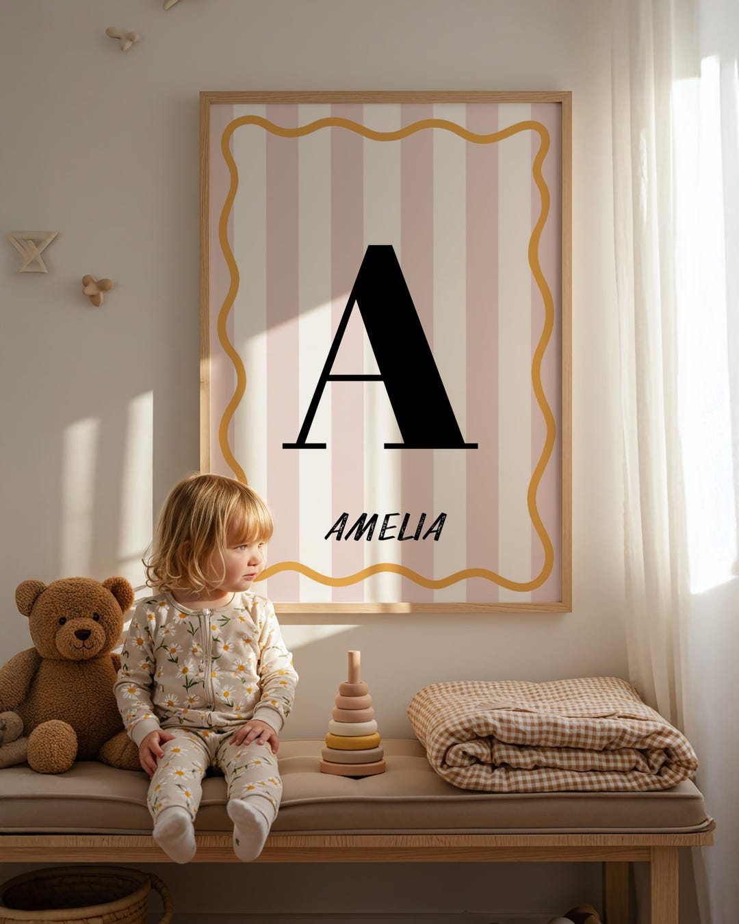 Personalised Name Print: Girls Room Decor, Nursery Art, Baby Gift - Etsy