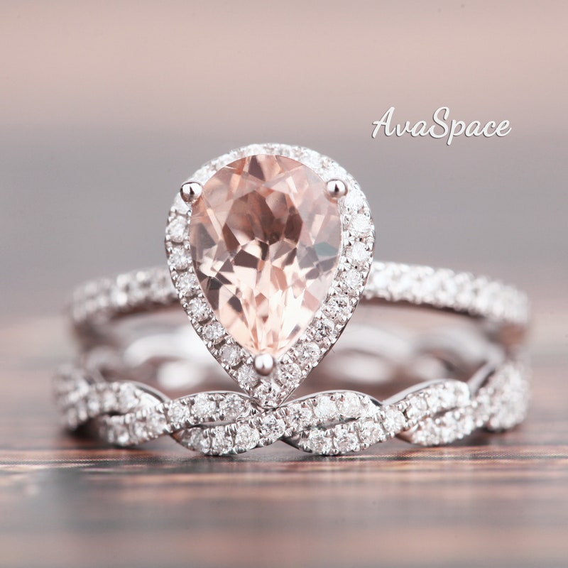 White Gold Morganite - Etsy