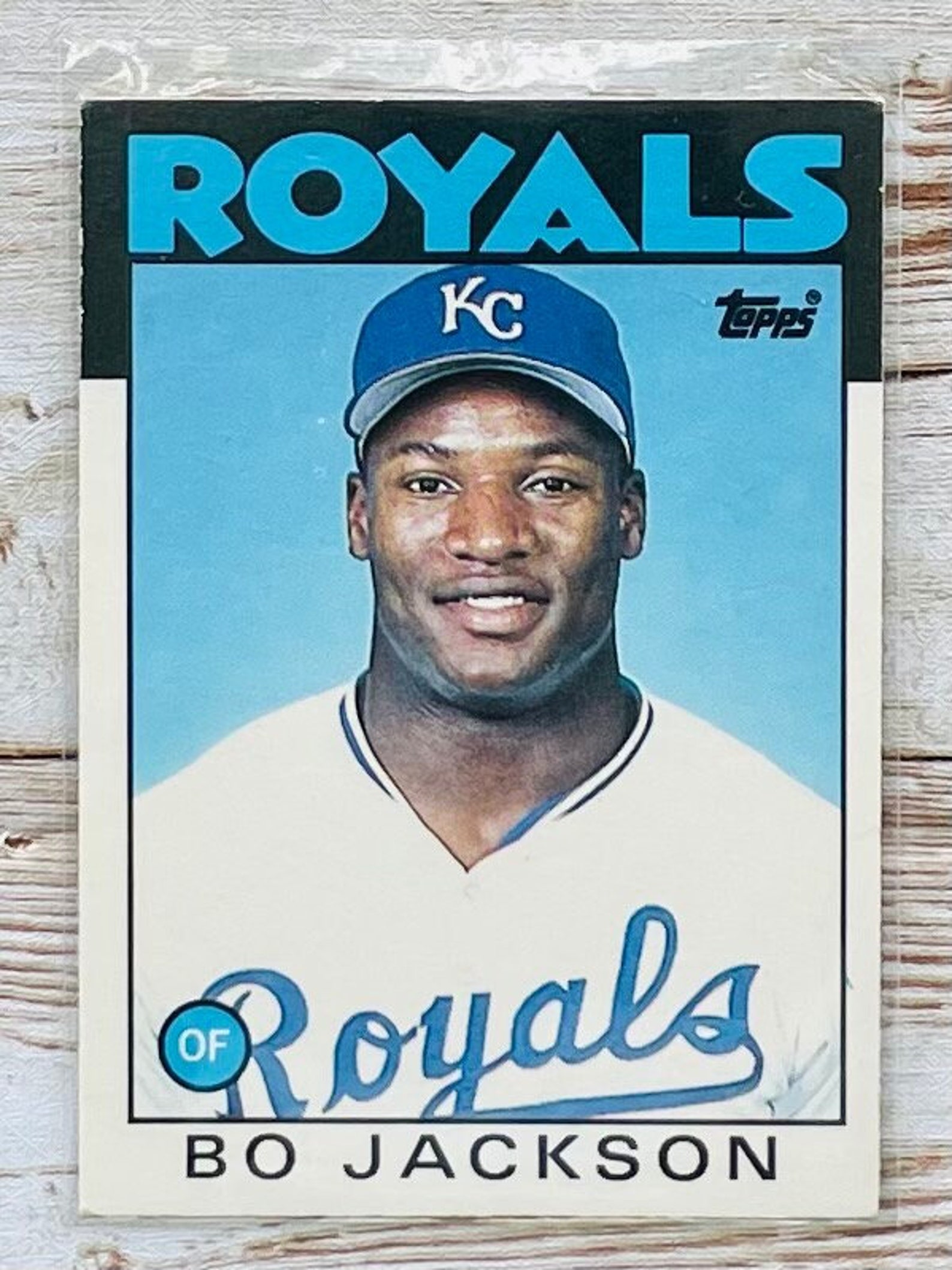 1986 Topps BO JACKSON Rookie Card 50T Kansas City Royals | Etsy