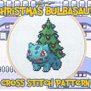 Christmas Bulbasaur Cross Stitch Pattern Pokemon Inspired - Etsy UK