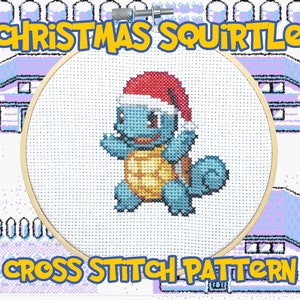 Christmas Squirtle Cross Stitch Pattern Pokemon Inspired - Etsy UK