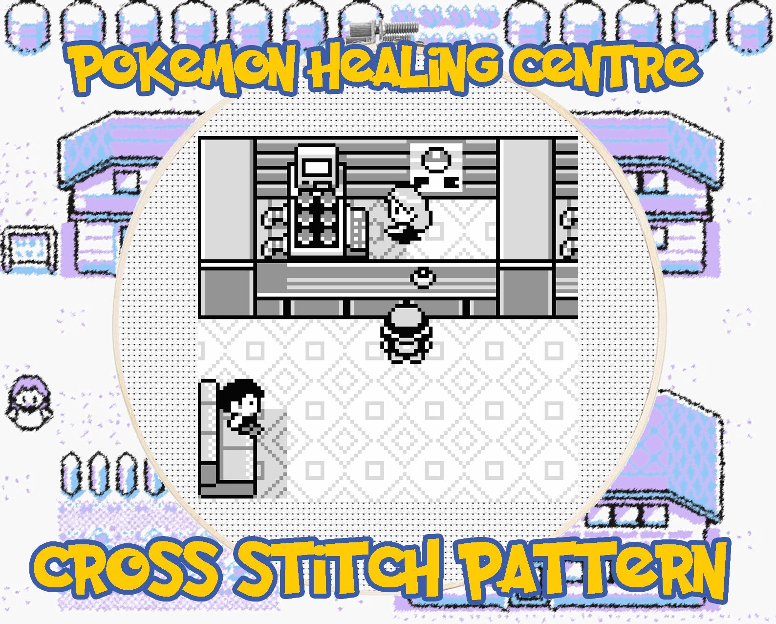 Pokemon Healing Centre Pokemon Blue/pokemon Red/pokemon | Etsy